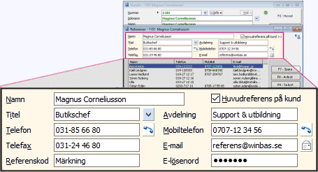 Referenser på kund och leverantör